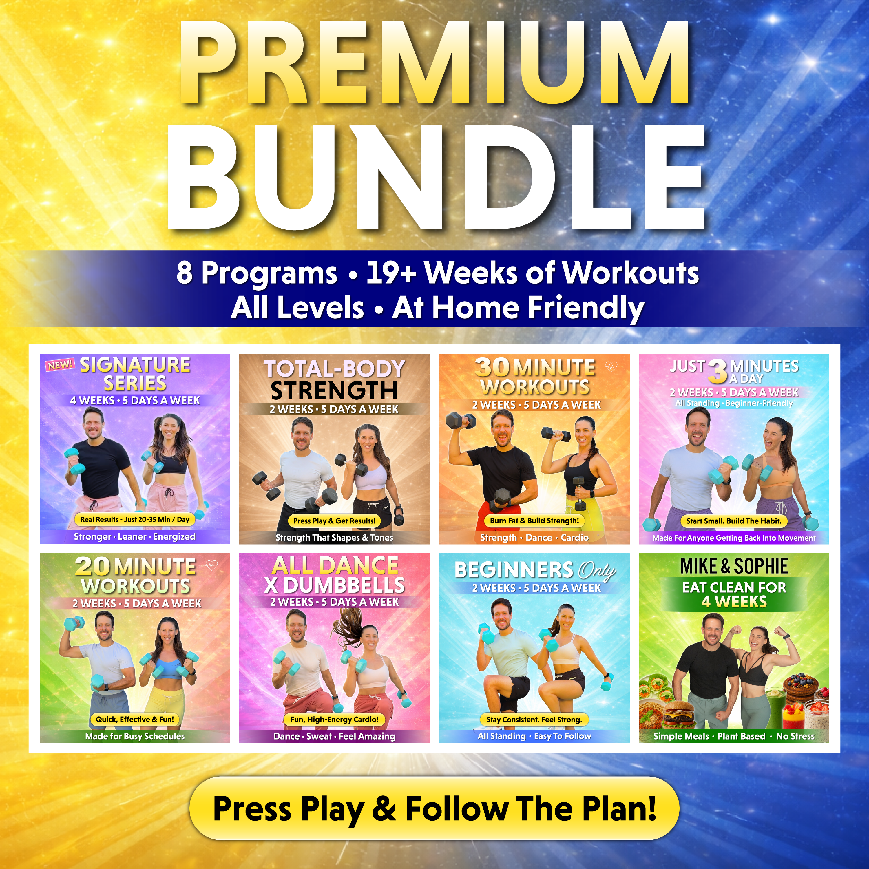 Premium Fitness Bundle | 8 At-Home Workout Programs – Mike & Sophie